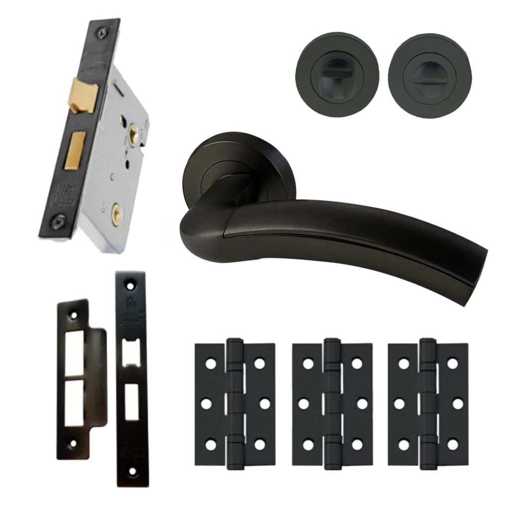 Matt Black 35mm Narrow Backset Latch from Doors & More